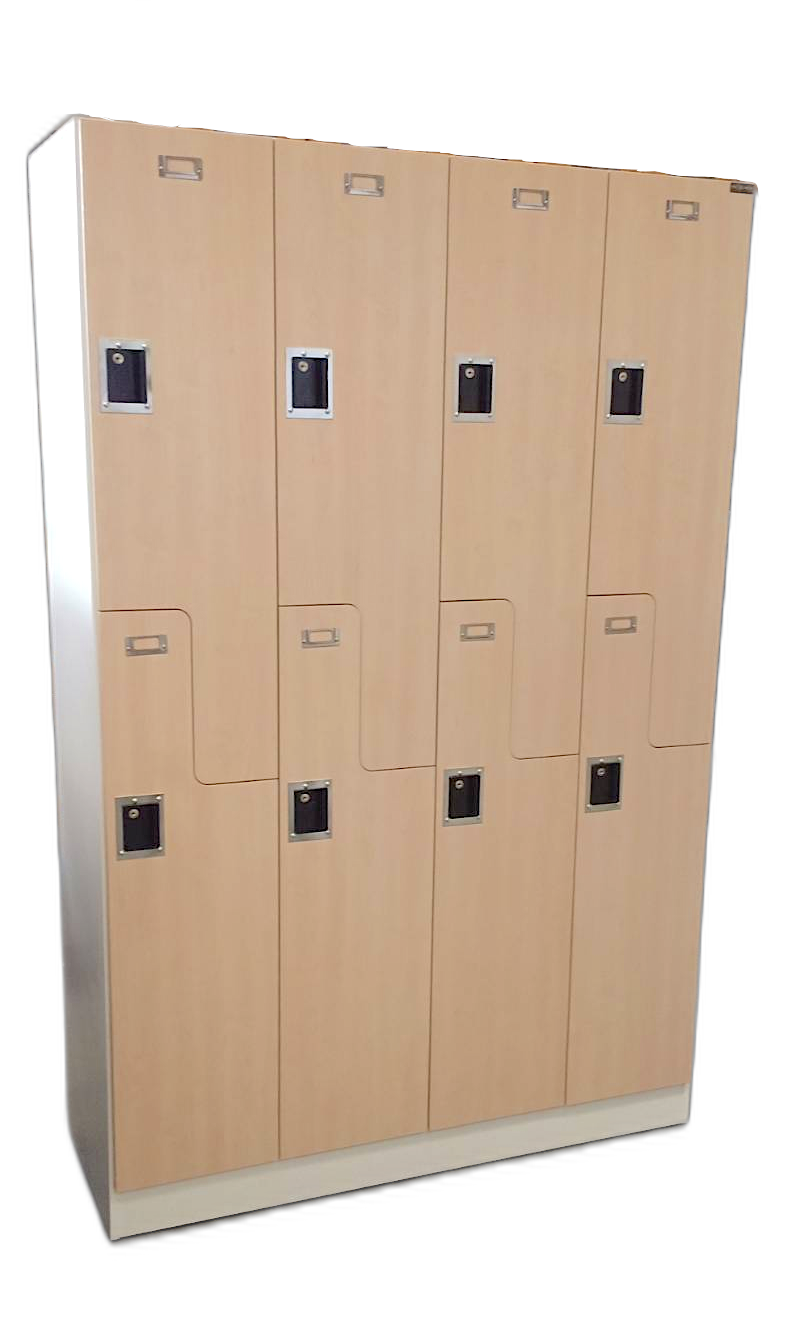 Z-Shaped 8 Doors Storage Wood Locker ROCKY WLK-42Z | Rockyfurniture